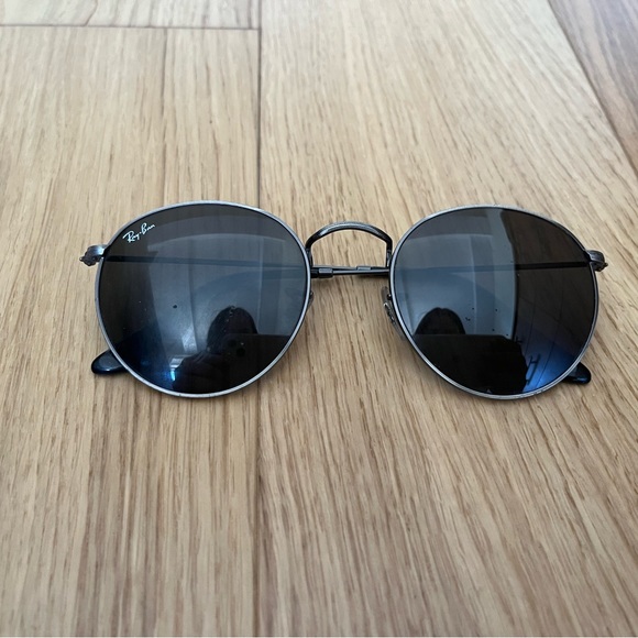 Ray-Ban | Accessories | Rayban Round Metal Antiqued Matte Gunmetal Wide ...